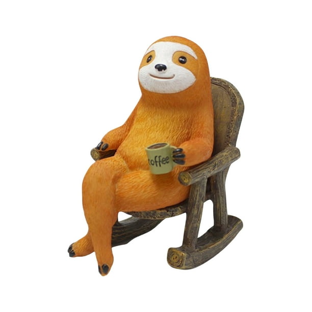 RKSTN Fall Decorations for Home Rocker Chair, Sloth, Garden Decoration ...