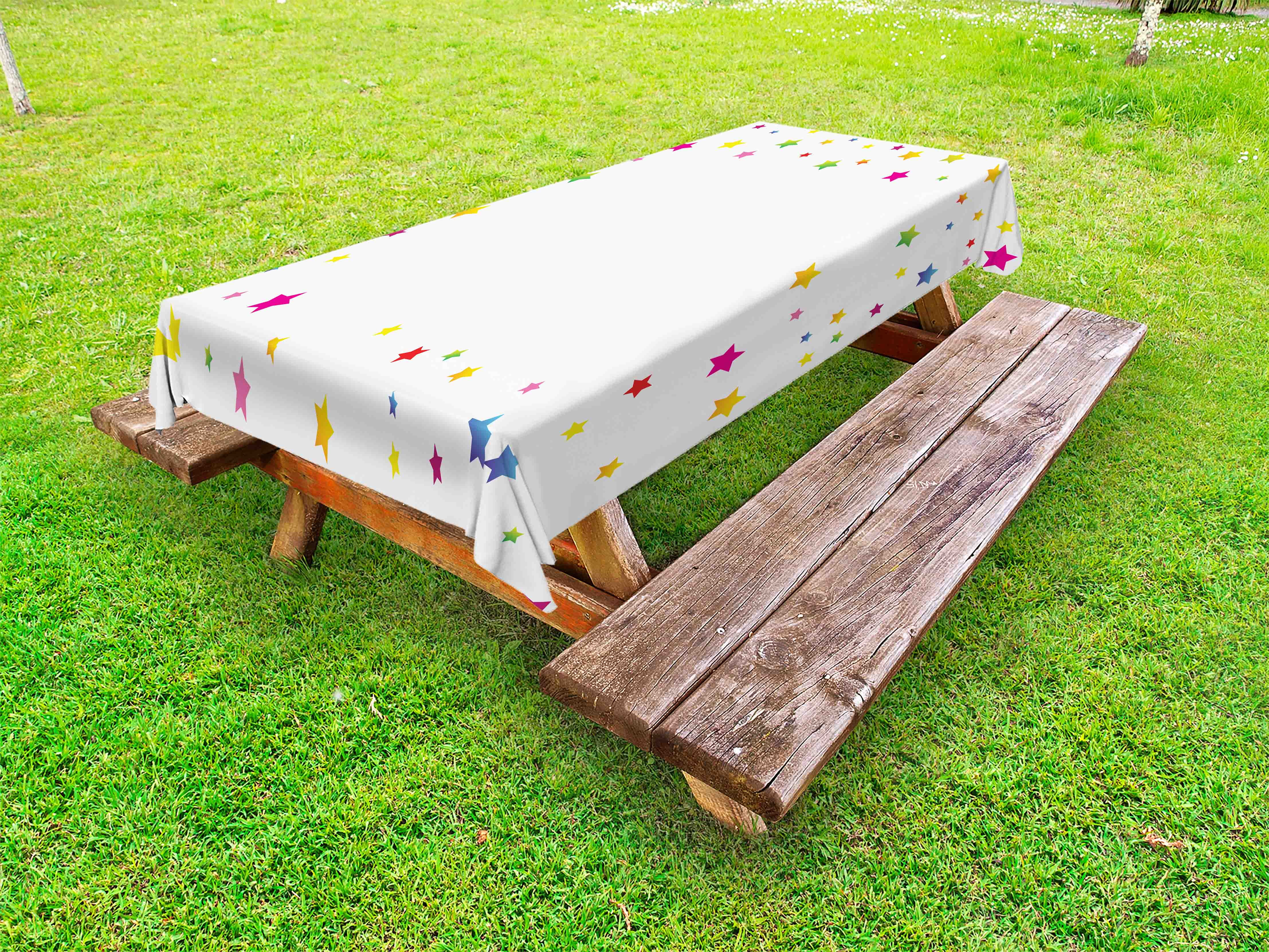 Magical Outdoor Tablecloth, Minimalist Colorful Different Size Uneven ...