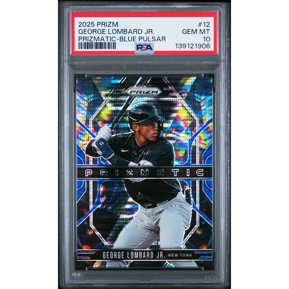 2025 Panini Prizm Prizmatic George Lombard JR. #12 Blue Pulsar PSA 10 ...