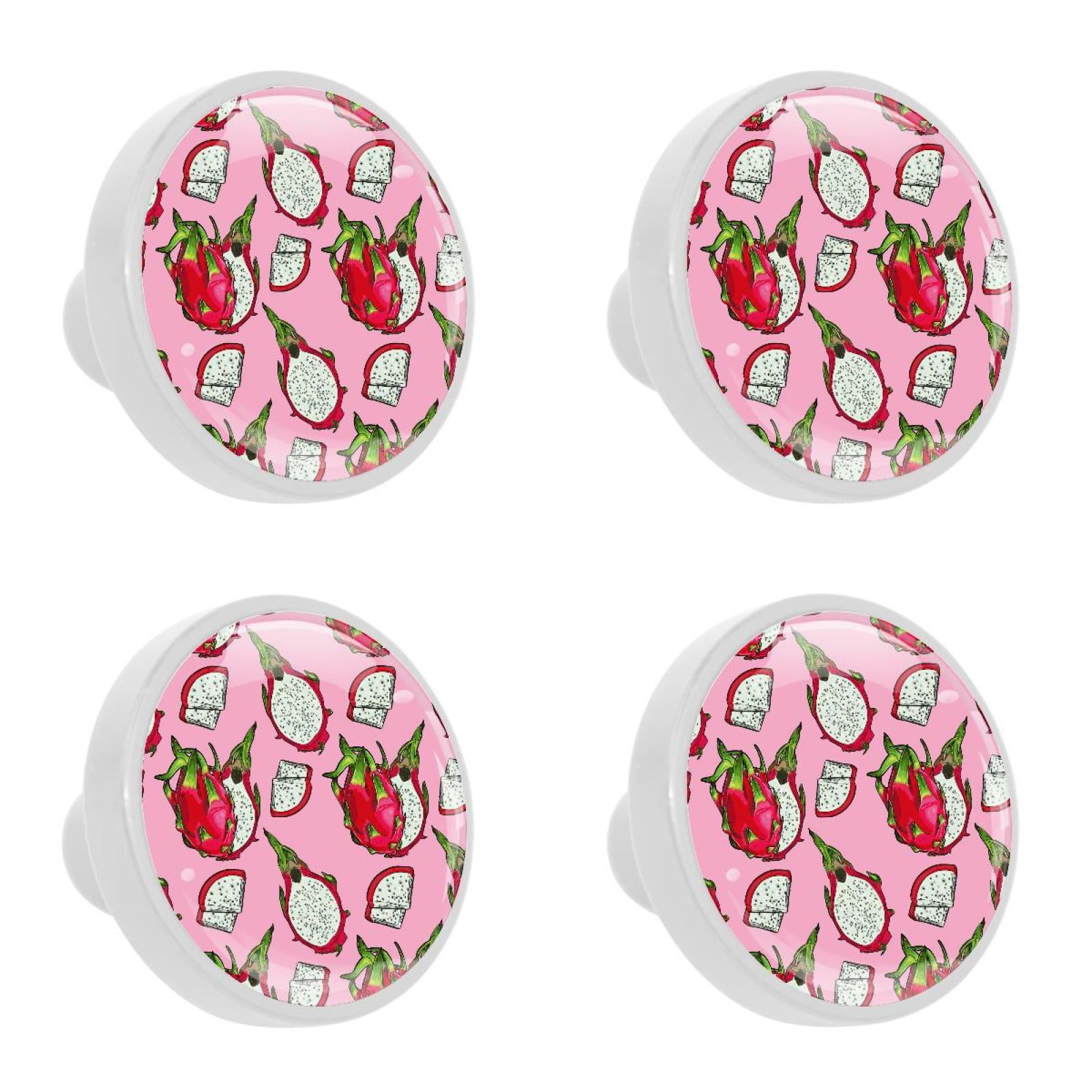 4 Pcs Pink Dragon Fruit Knobs for Kitchen Cabinet Cupboard Dresser ...