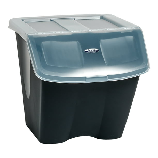 Stackable Waste Recycle Bin, Front Load Lid, Dry Pet Food Storage ...