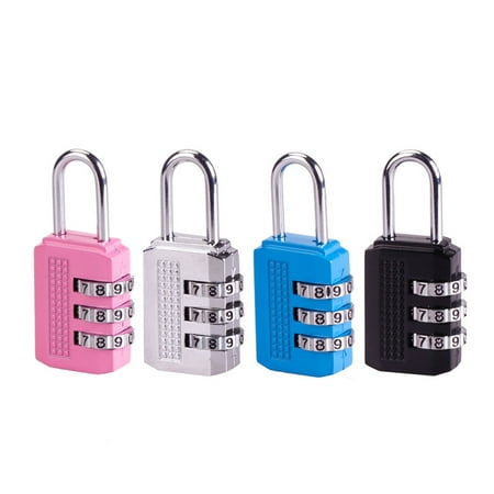 Set of 4 combination padlocks with encrypted code, 4-Digit Combination ...