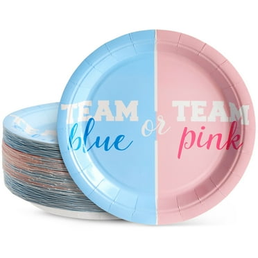 Team Pink Team Blue 7 inch Cake/Dessert Paper Plates (8 ct) - Walmart.com