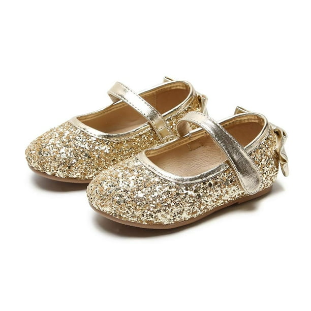 THEE BRON Girls Kids School Dress Ballet Shoes-Toddler Cute Bow Tie ...