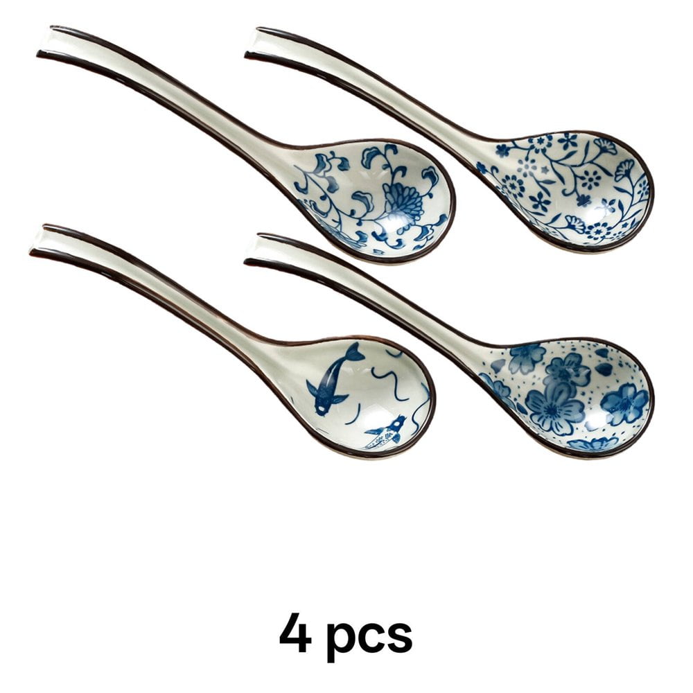 Click here for Bamboohart 4pcs Soup Spoons Ceramic Asian Soup Spo... prices