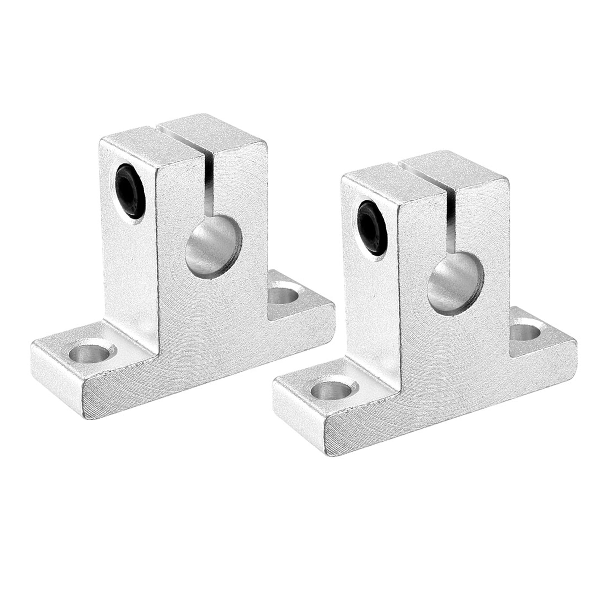 2PCS SK8 Aluminum Linear Motion Rail Clamping Rod Rail Guide Support ...