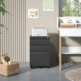 IKIMI 3-Drawer Mobile File Cabinet, Under Desk, Lockable, On Wheels ...