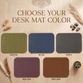 Personalized Photo Leather Desk Pad for Dad, Custom Line Art Mouse Mat ...