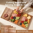 Book Cutting Board Set of 3, Acacia Wood Chopping Board Library with ...