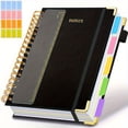 A5 Spiral Notebook with Ruler - 300-Page Hardcover Journal,100GSM Thick ...