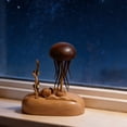 AOOOWER Wooden Rotating Jellyfish Music Box Rechargeable 32 Songs Gift ...