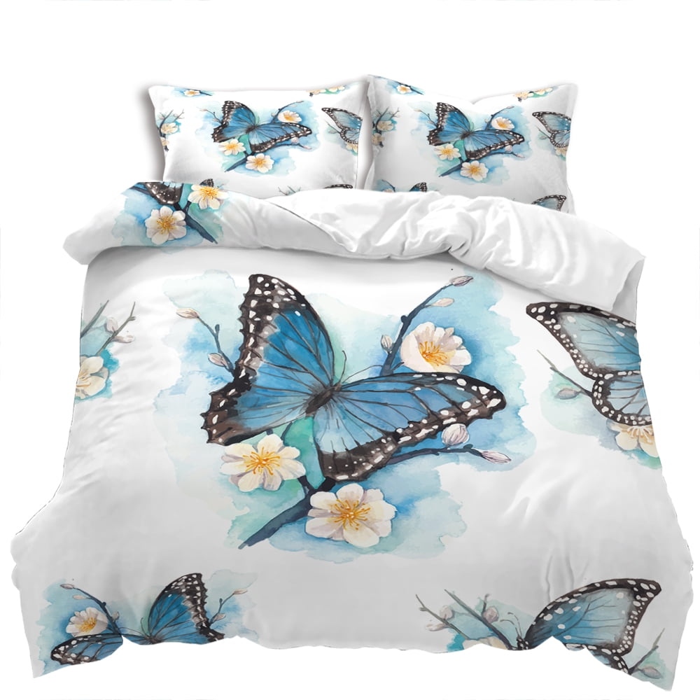 Hosima 3pcs 3D Digital Printed Duvet Cover Creative Butterfly Pattern ...