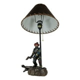 American Hero Fire Fighters Fireman In Full Gear And Axe Table Lamp ...