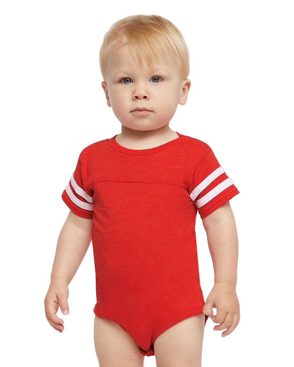 Infant Football Fine Jersey Bodysuit, Vintage Red/ White , 18M ...