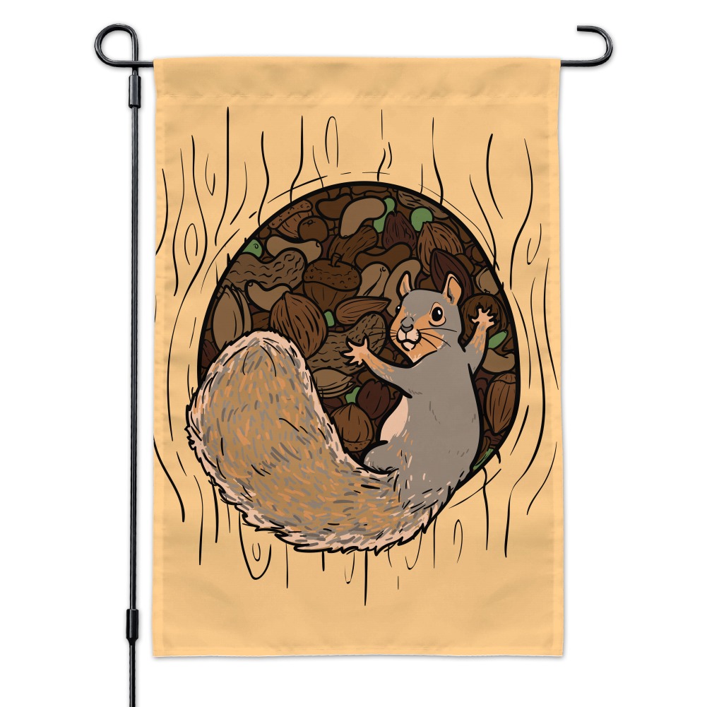 Squirrel Protecting His Nuts Garden Yard Flag - Walmart.com