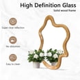 GDF Studio 22.24" Irregular Shaped Wall Mirror, Large Organic Wood ...