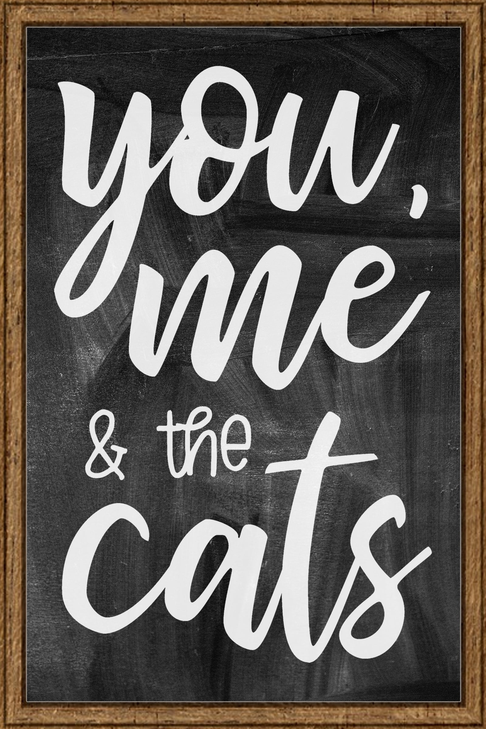 You me & the cats cursive love home family couple animals pets Tin Sign ...