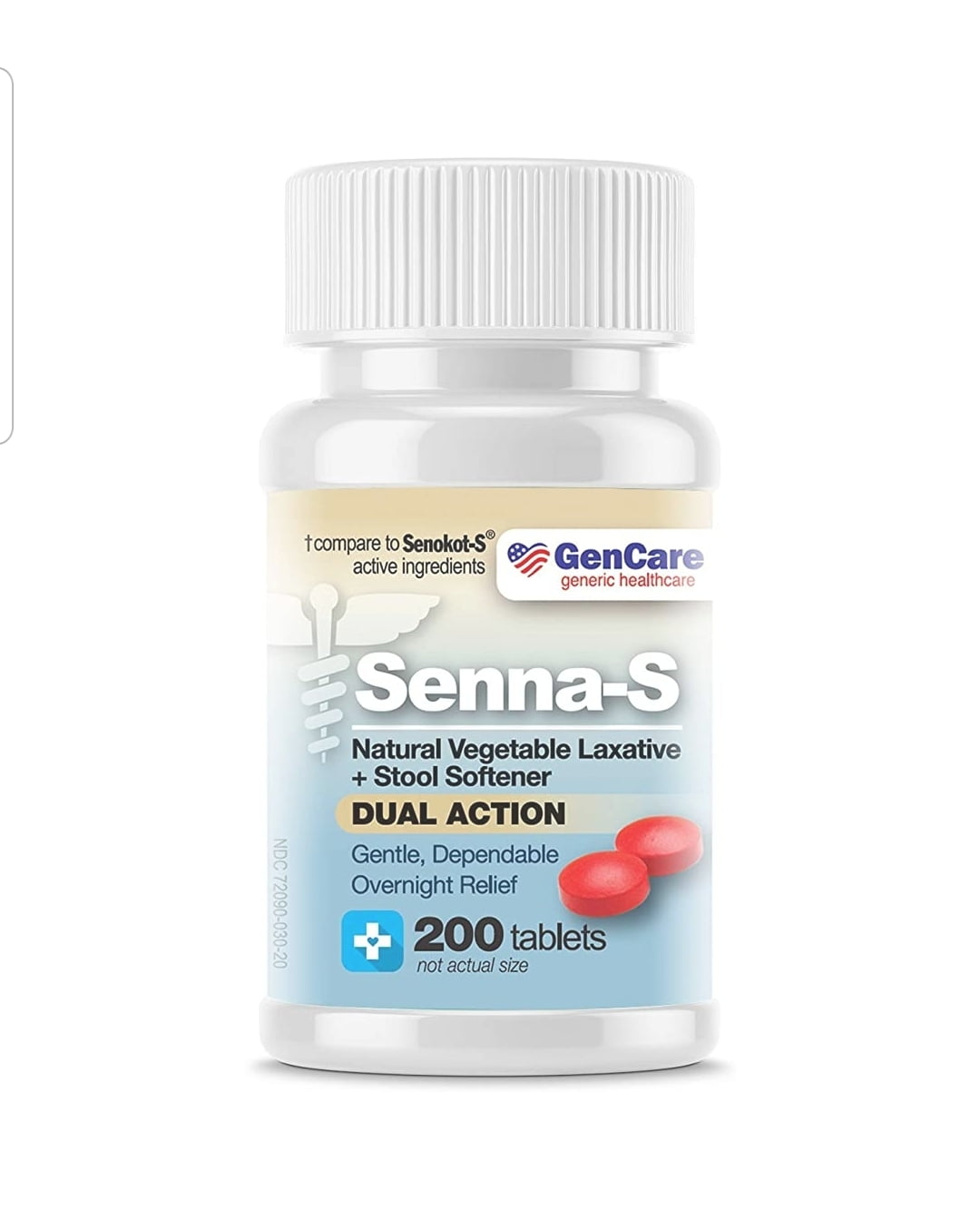 GenCare - Senna-S Natural Vegetable Laxative Plus Stool Softener Dual ...