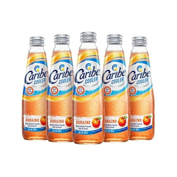 Pack de 12 Bebida Alcohólica Caribe Cooler Durazno 300ml Caribe cooler ...