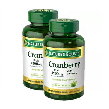 Nature's Bounty Cranberry Pills, Softgels, 4200 Mg, 120 Ct - Walmart.com