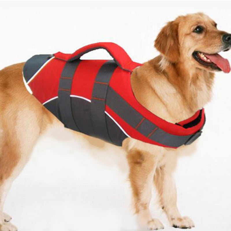 Dog Life Jacket, Adjustable Dog Lifevest Swimsuit Safety Vest, Apparel ...
