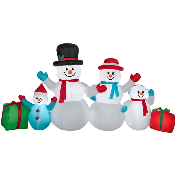Airblown Christmas Inflatable Winter Snowman Collection Scene 9' wide ...