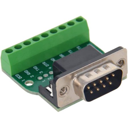 Fielect D-sub DB9 Breakout Board Connector 9 Pin 2 Row Male RS232 Serial Port Solderless ...