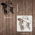 1pc Lady Stencil for Painting 30x30cm Reusable Woman Face Stencil Urban ...