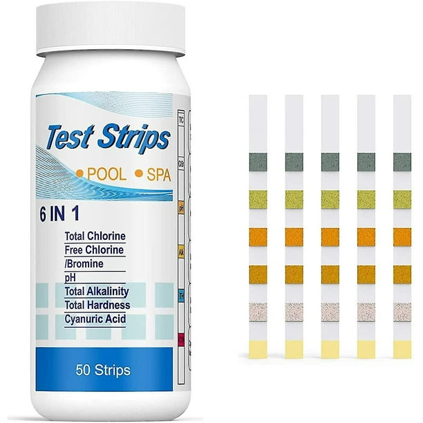 6 In 1 Swimming Pool 50 Pack Water Analysis Kit Swimming Pool Test ...