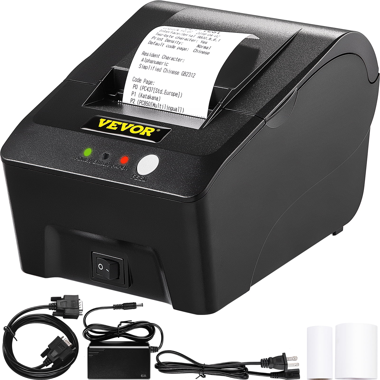 VEVOR Printer Receipt, 58mm Thermal Printer, USB Port Printer, ESC/POS ...
