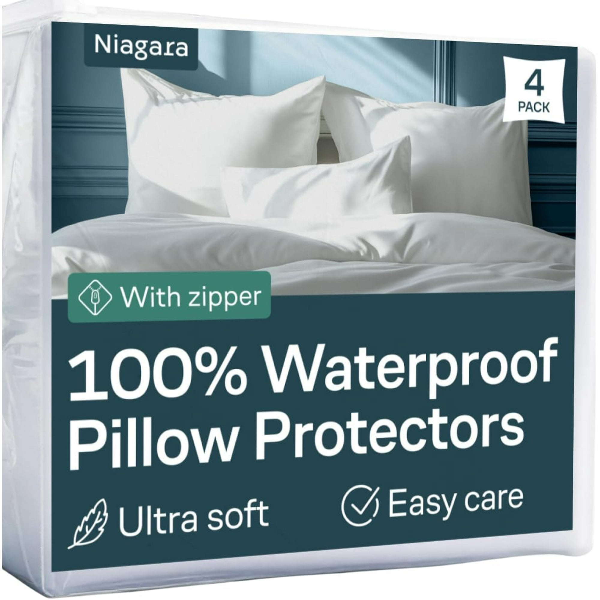 Click here for Siabc-Niagara 4 Pack Waterproof Pillow Protectors... prices