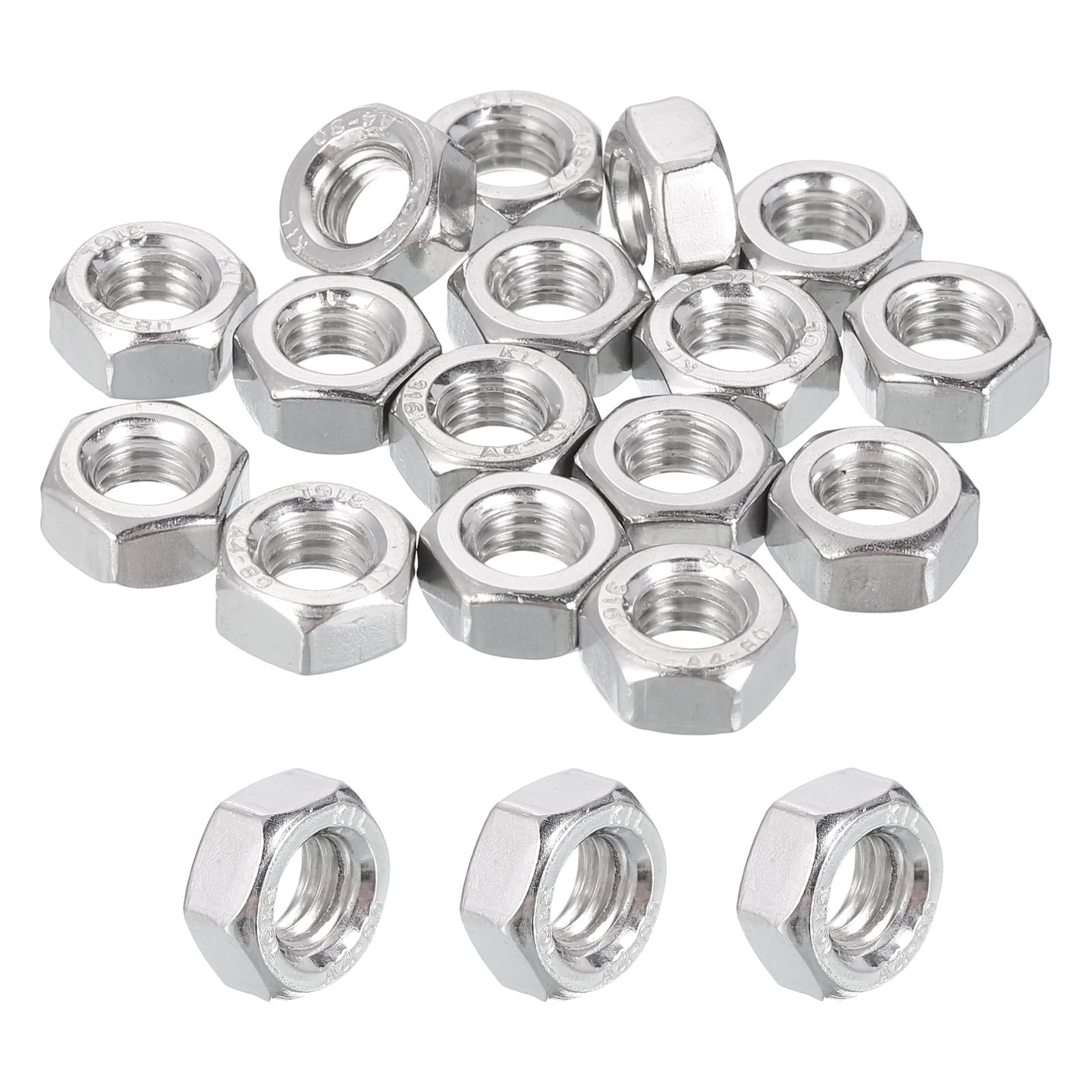 Click here for Uxcell 20 Pcs M6x1mm Hex Nuts  316 Stainless Steel... prices