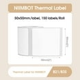 NIIMBOT Waterproof Thermal Labels for B1/B21/B3S Label Printer, 2"x 2" Sticker Labels, 1 Roll of ...