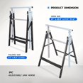 Sturdy Adjustable Saw Stand with Seven Speeds, Quick-Assembly Workbench ...