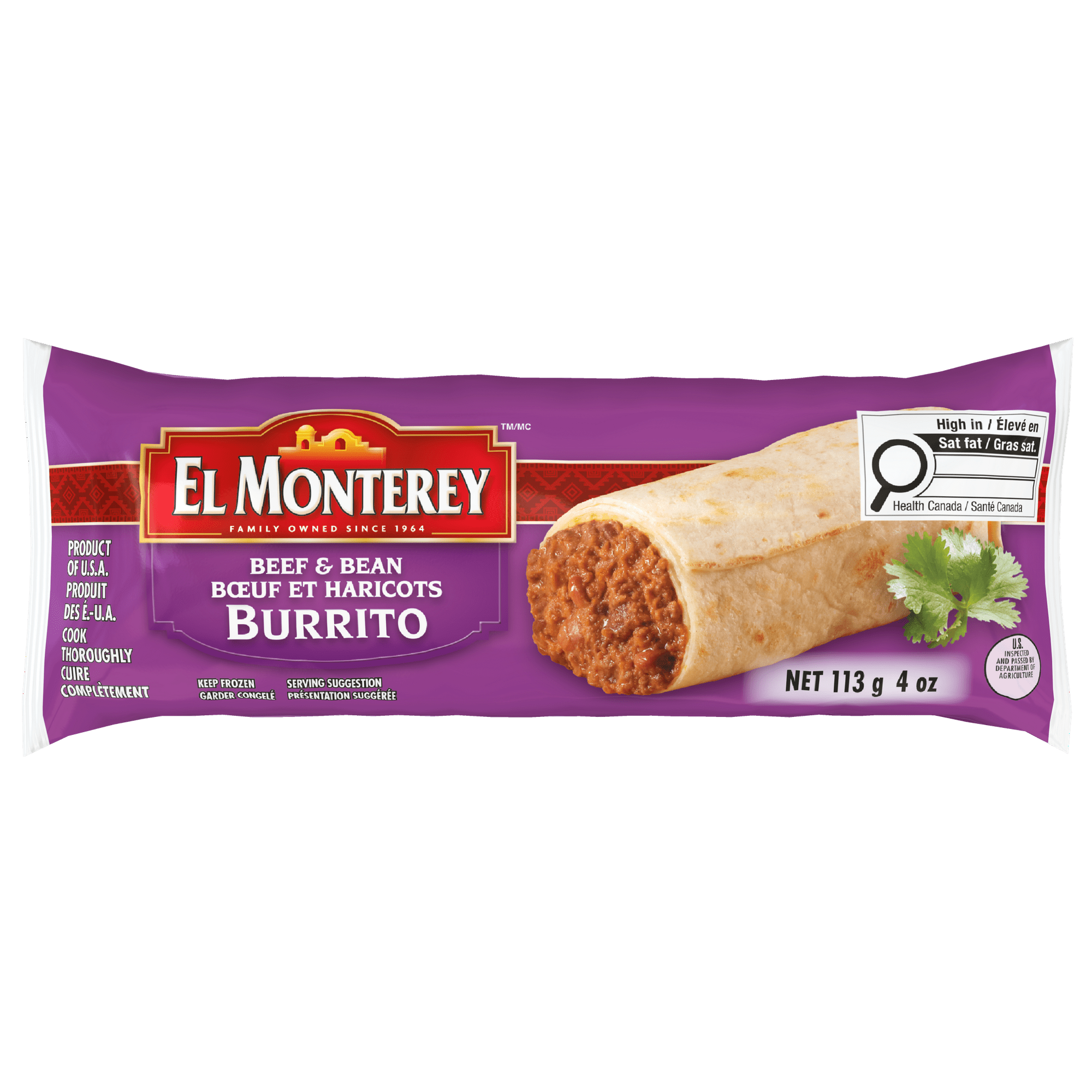 Click here for El Monterey Beef & Bean Frozen Burrito 113g 0 prices