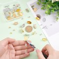 32Pcs 2 Colors 201 Stainless Steel Stud Earring Findings with 304 ...