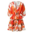 Himmake Women Summer Casual Swing Dresses Ladies Spring Summer Sleeve V