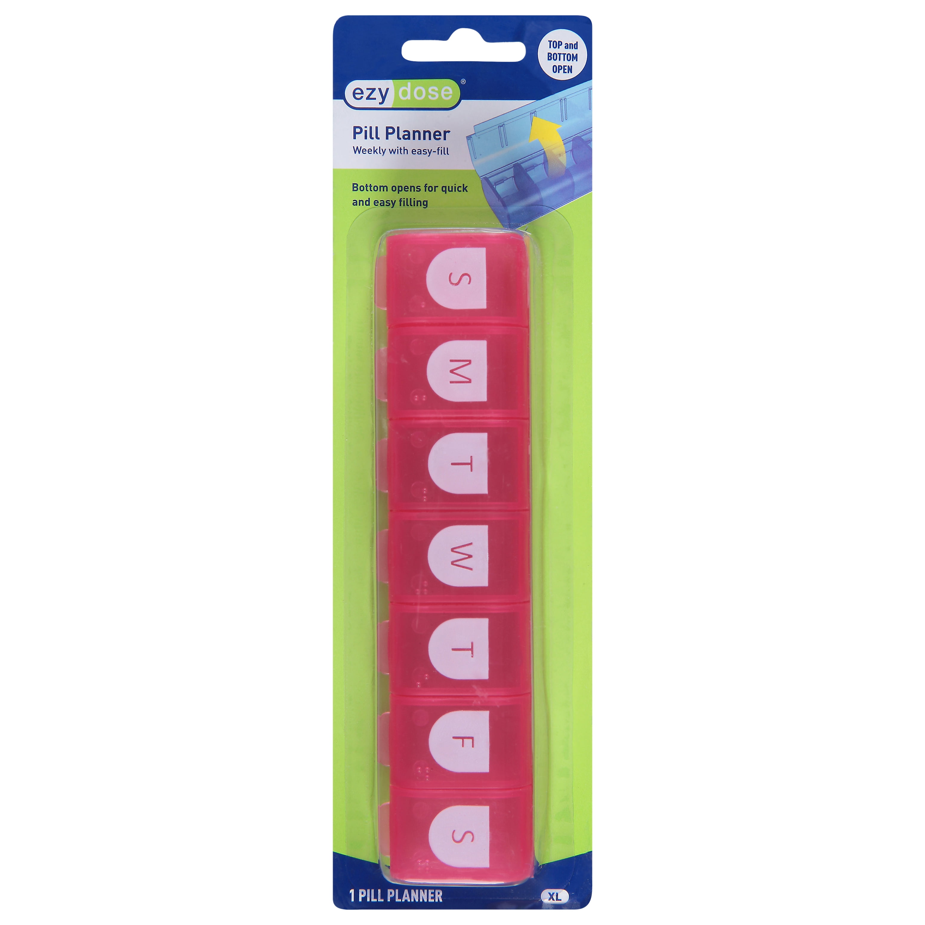 Ezy Dose® Weekly Easy Fill Pill Planner, 1 Ct, Med Management, Color ...