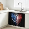 4th of July Small Cabinet Curtains 11"W x 13"L, Independence Day Red ...