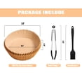 100PCS Parchment Air Fryer Liners with Food Tong and Brush, Disposable ...