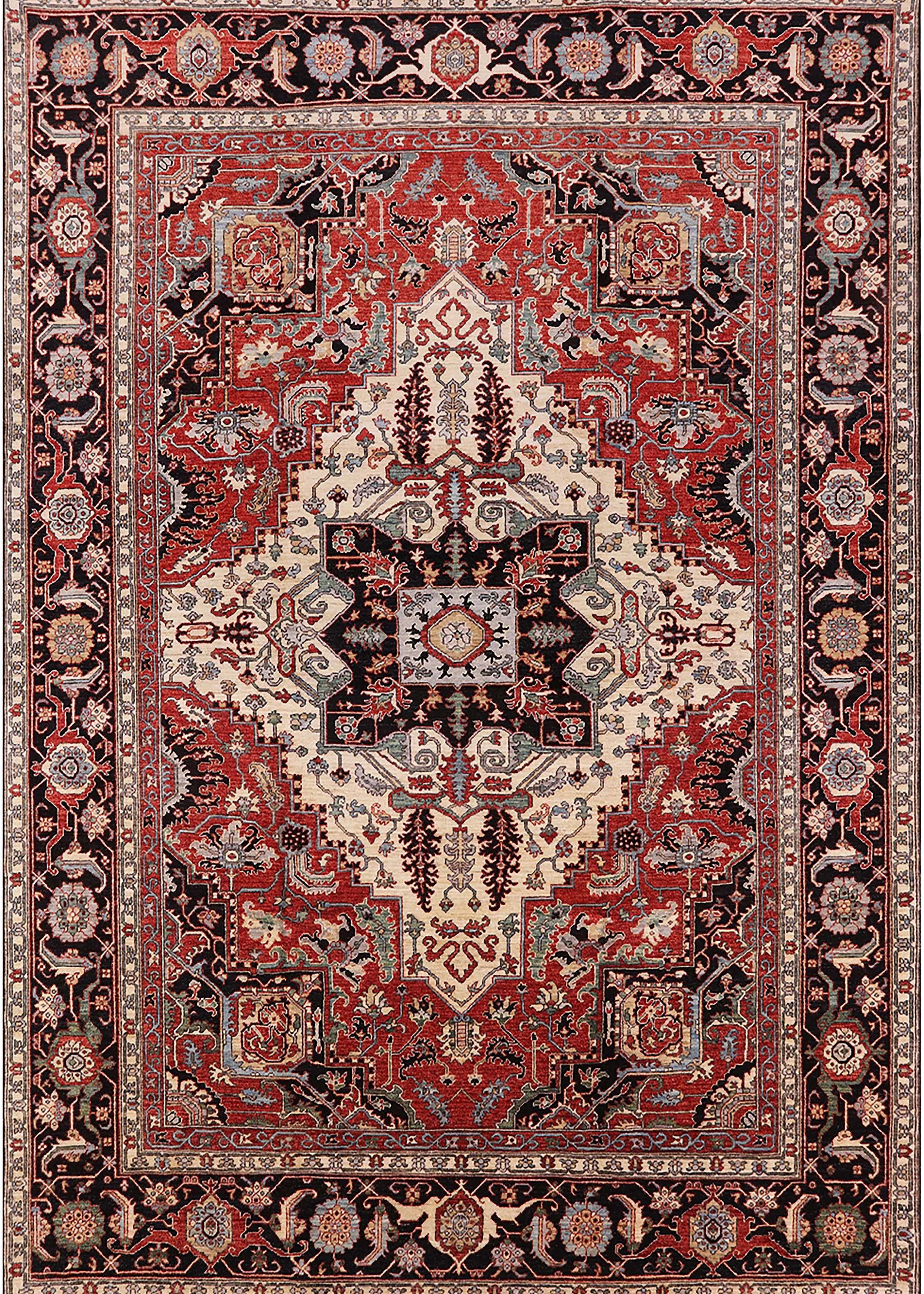 Ahgly Company Indoor Rectangle Mid-Century Modern Camel Brown Oriental ...