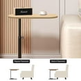 VEGCOO Adjustable-Height End Table,C Shaped Side Table with 360°Swivel ...