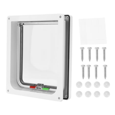 Pet Door, Pet Supply Plastic Wall-mounted Multiple Lock Modes For ...