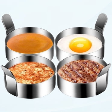 LUCKWEO 10pcs Set Fried Egg Mold Ring Molds， Egg Shaper Pancake Maker ...