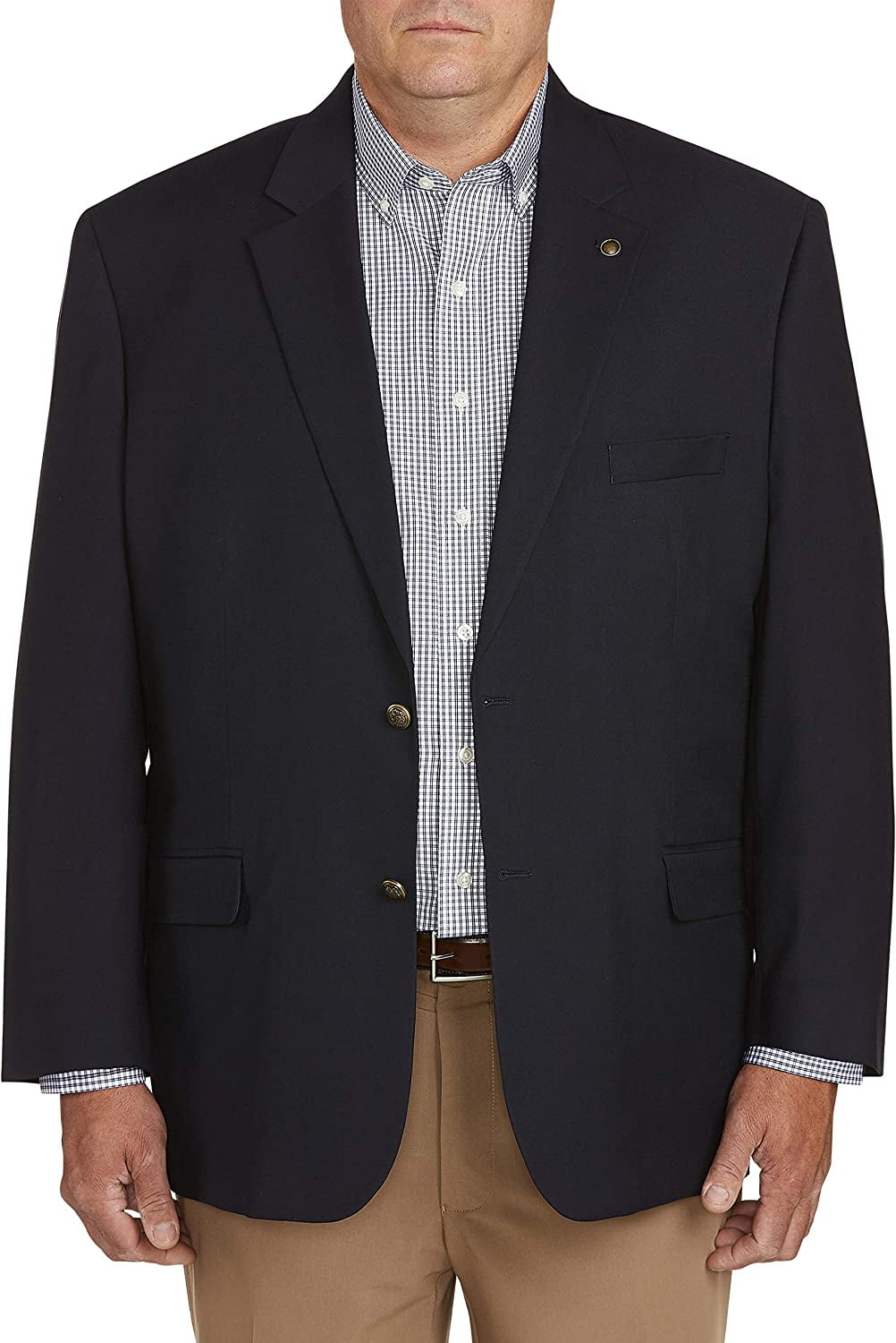 Gold Series by DXL Men's Big & Tall Perfect Fit AeroCool Blazer, Navy ...
