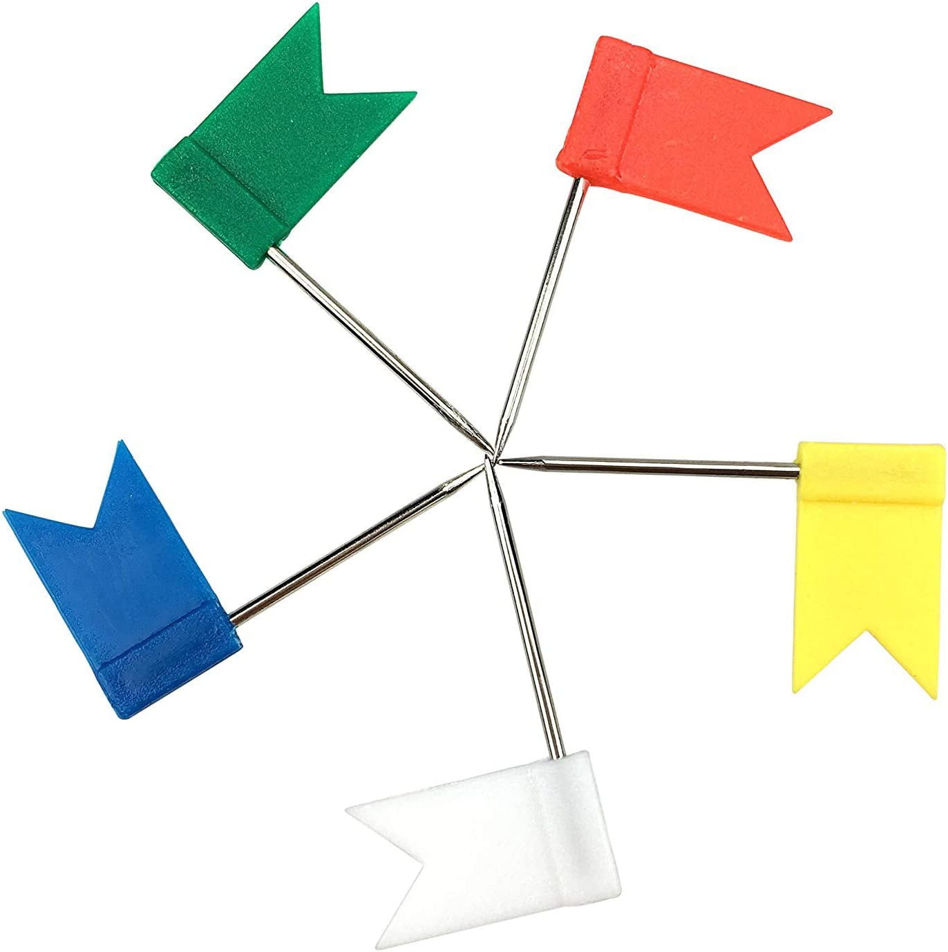 300 PCS Map Flag Push Pins Tacks by , Assorted 5 Colors-60 Count of ...
