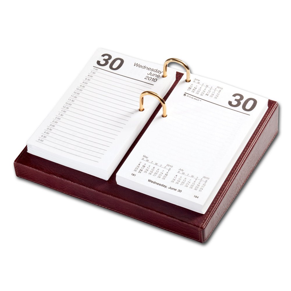 Mocha Leather 3.5 x 6 Calendar Holder - Walmart.com - Walmart.com