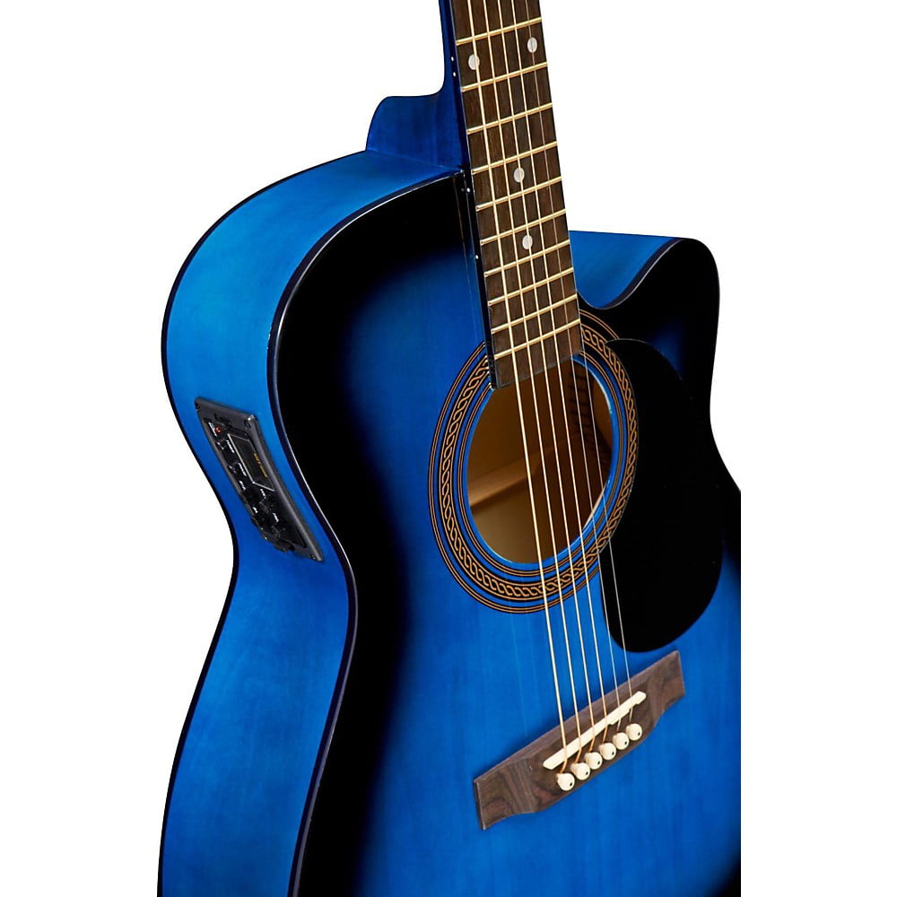 Blue And Red Acoustic Guitars