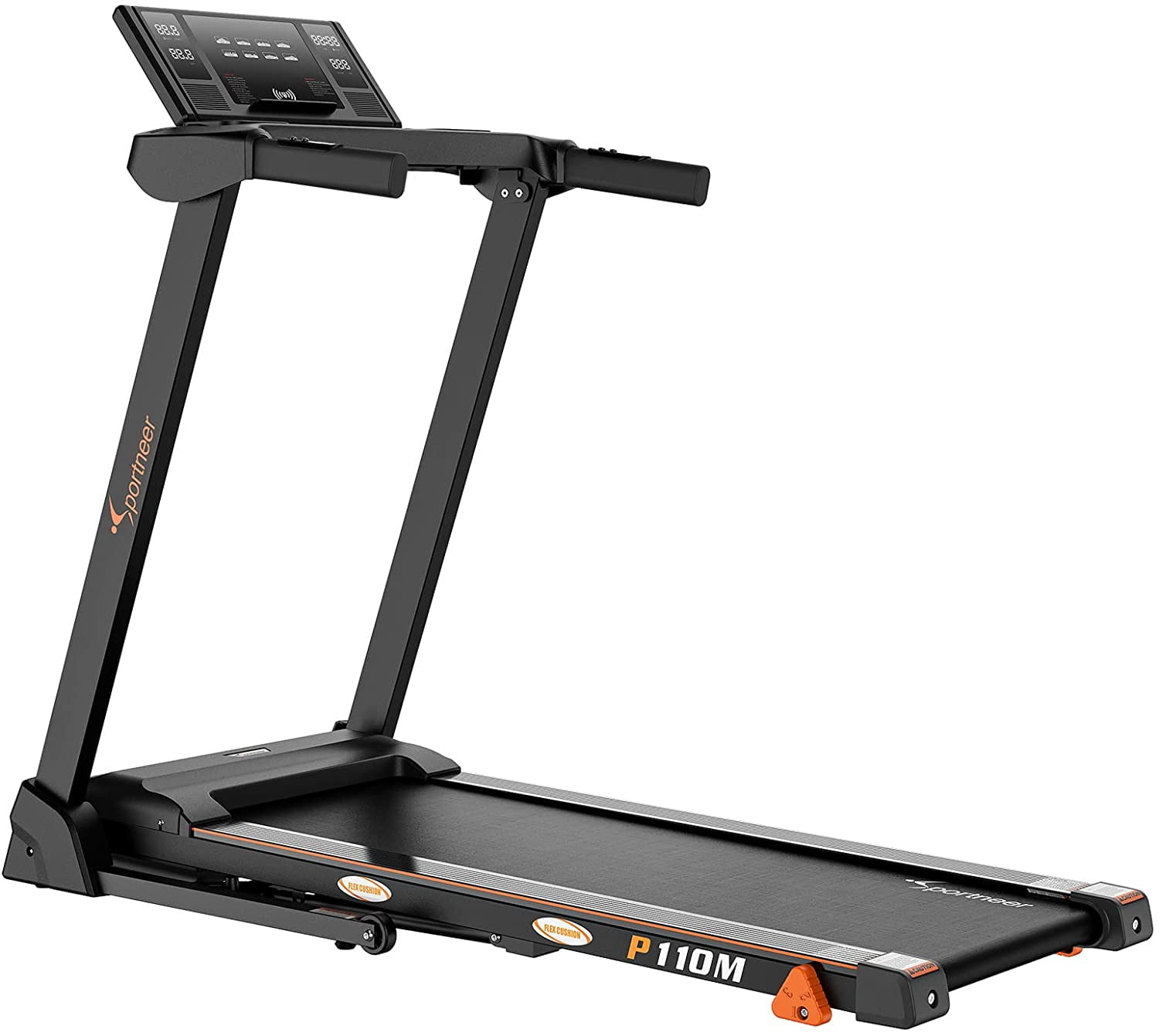 Folding Treadmill with Incline, Portable Compact Treadmill Electric ...