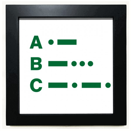 morse code two point line representation black square frame picture ...